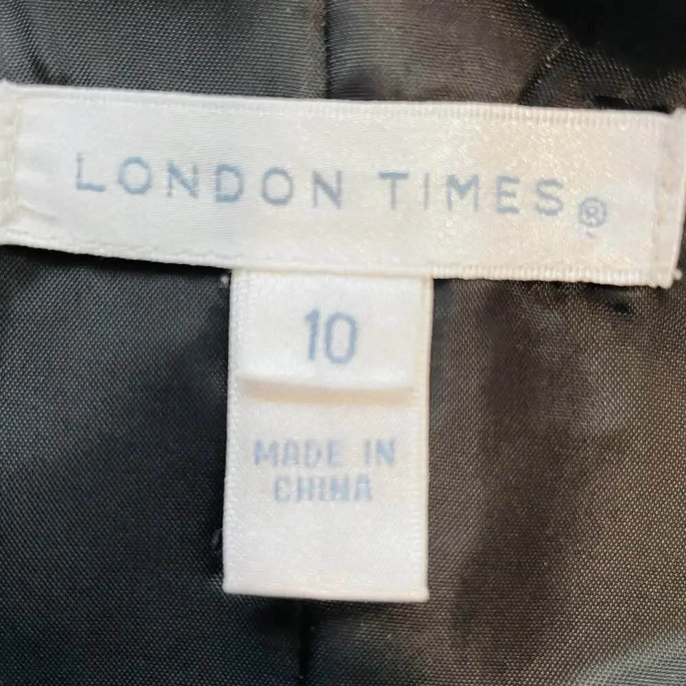 London Times | Dresses | London Times Black Asymmetrical Neckline ...